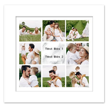 Framed Print Square - Collage 8 Typography | EzyPoster