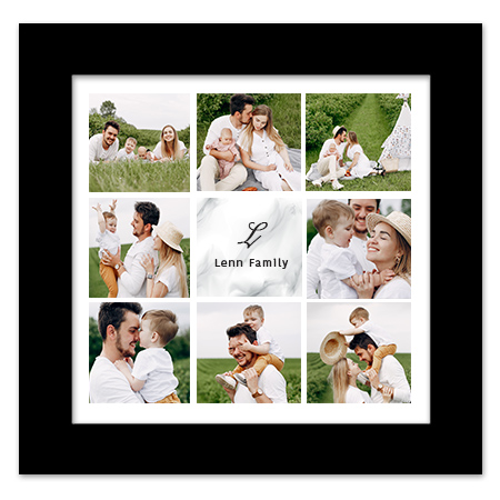 Framed Print Square - Collage 8 Typography | EzyPoster