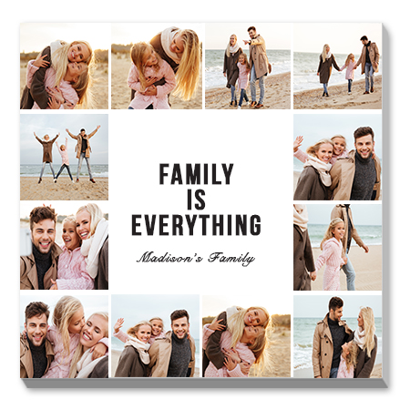 Canvas Print Square - Collage 12 Typography | EzyPoster