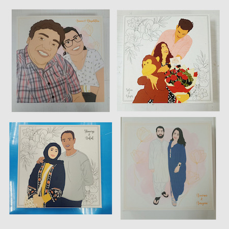 EzyPoster - Unique Illustration Custom Portrait | Canvas Printing ...